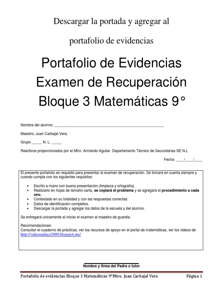 Portafolio de Evidencias Del B3 Tercer Grado | PDF | Enseñanza de ...