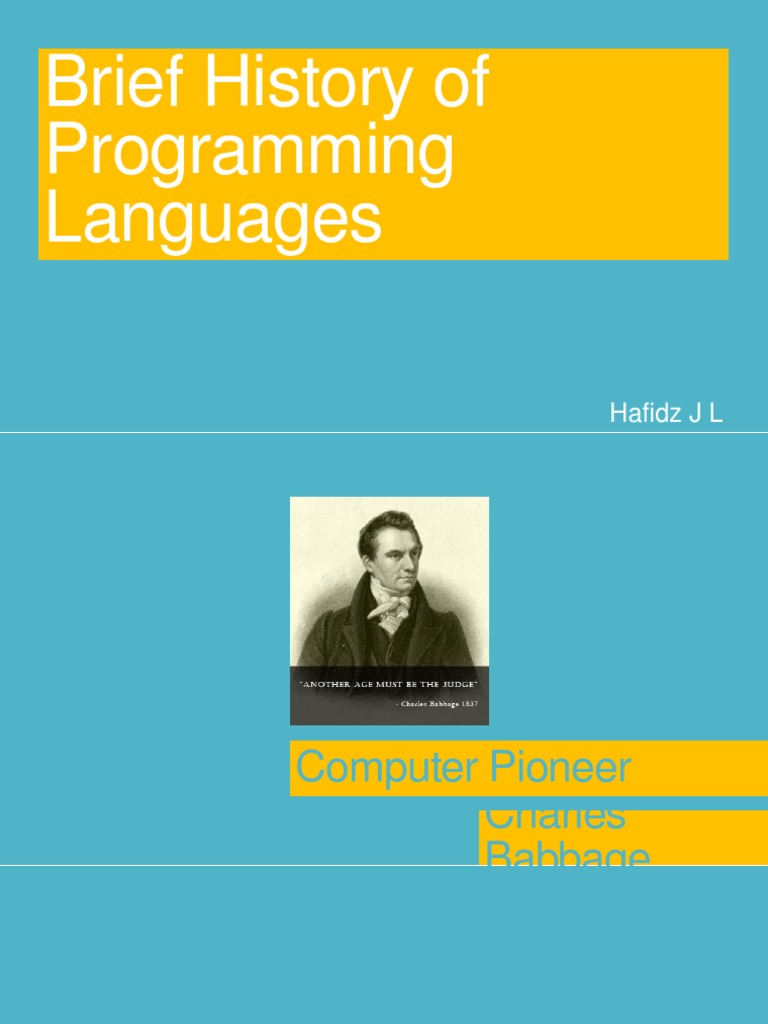 The Brief History of Programming Languages | PDF