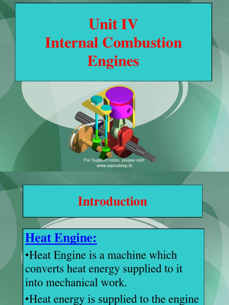Unit IV Internal Combustion Engines: For Support Notes, Please Visit ...