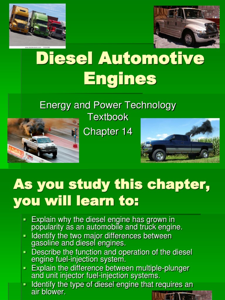 Diesel Automotive Engines: Energy and Power Technology Textbook | PDF ...