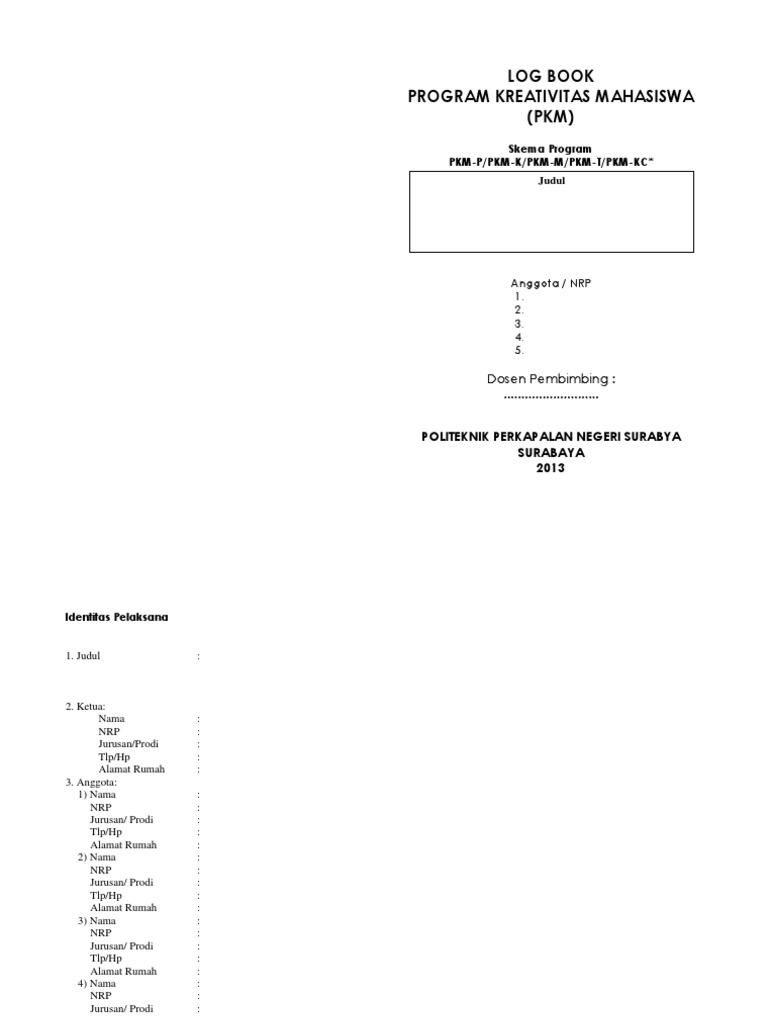 Log Book PKM Ppns | PDF
