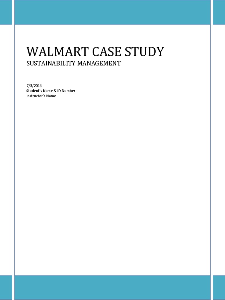 Walmart Case Study | PDF | Walmart | Corporate Social Responsibility