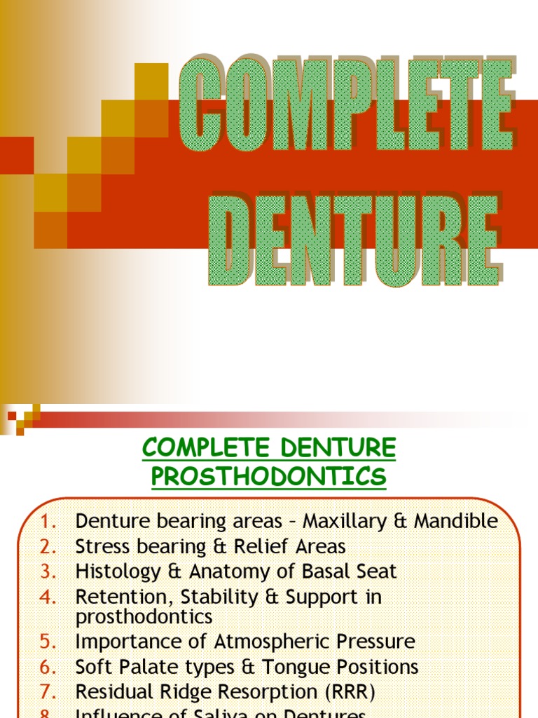 Prostho (Compelte Denture) FINAL ANSWERS | PDF | Dentures | Human Head ...