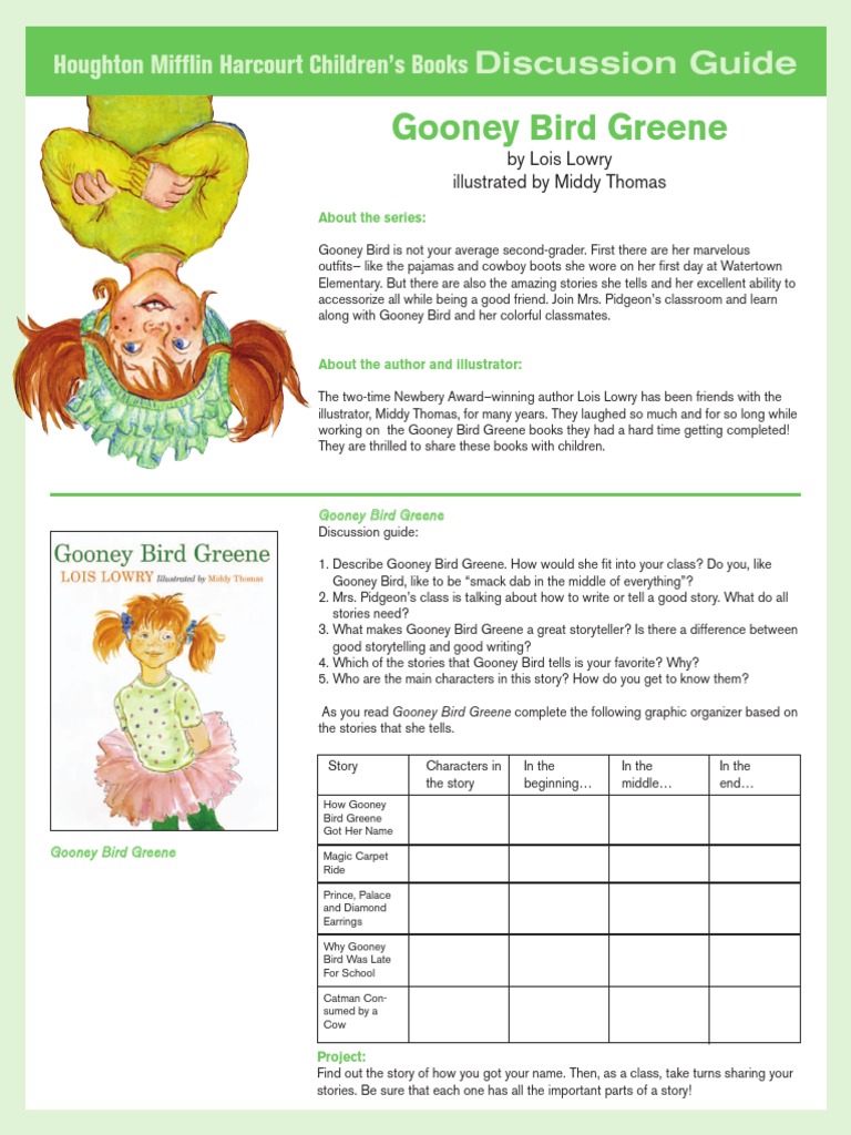 Gooney Bird Greene Discussion Guide | Download Free PDF | Poetry