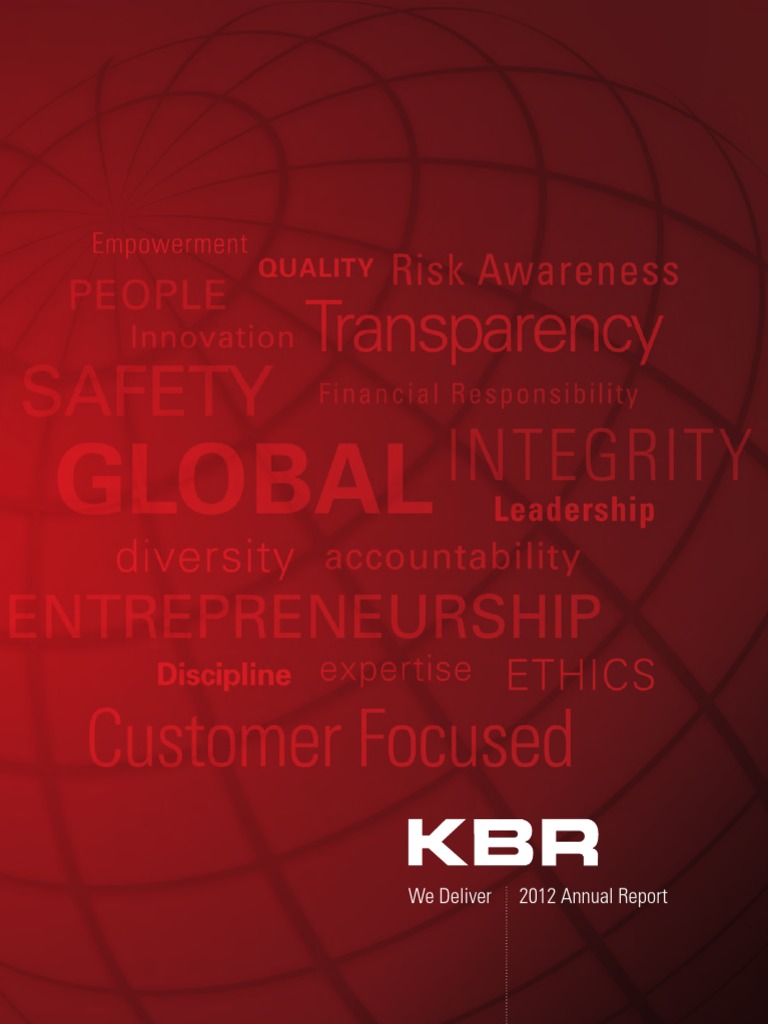KBR 2012 Annual Report | PDF | Natural Gas | Business