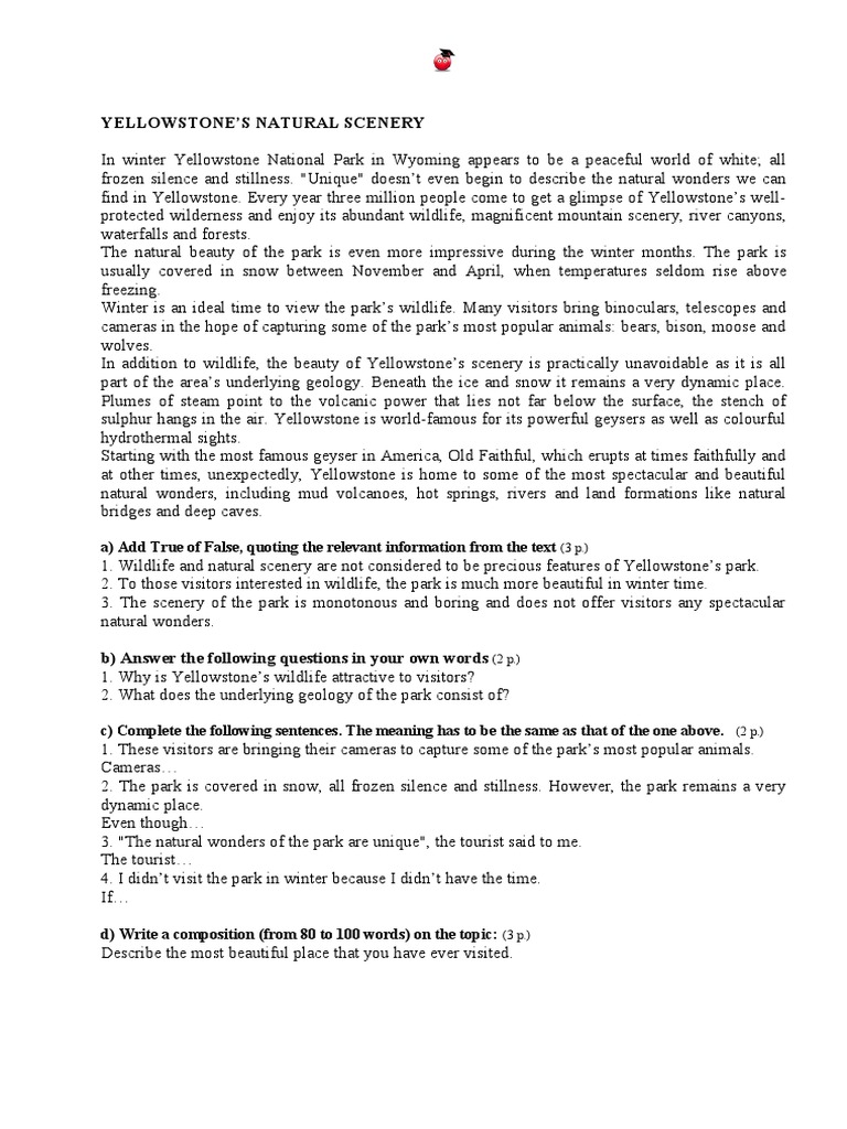 Yellowstone Text | PDF | Yellowstone National Park | Volcano