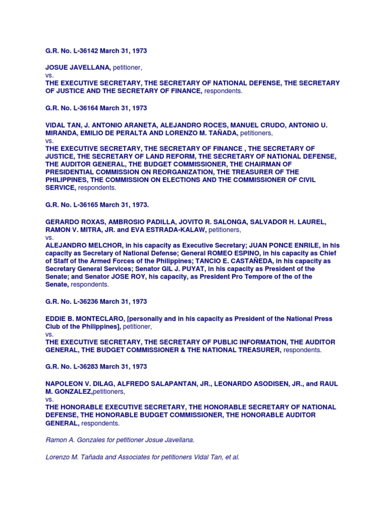 Cases | PDF | Mandamus | Constitution