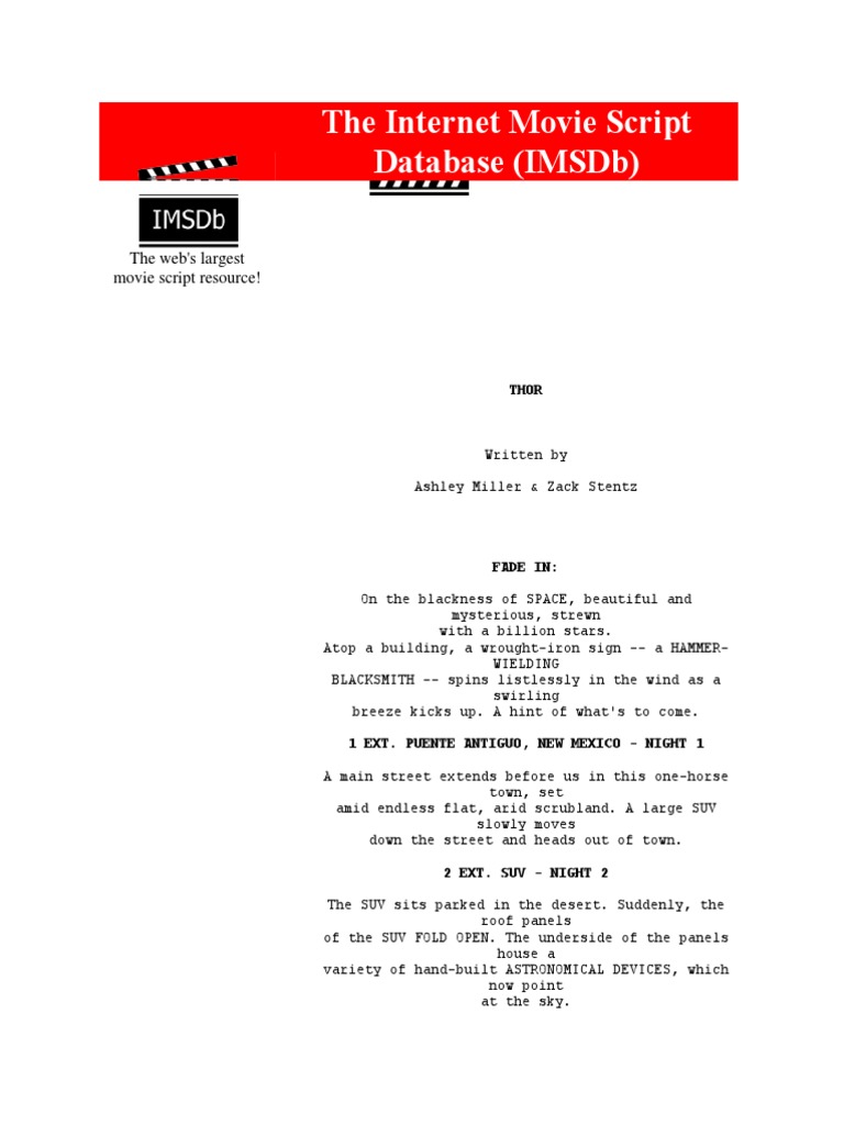 The Internet Movie Script Database (Imsdb) | PDF | Loki (Comics ...