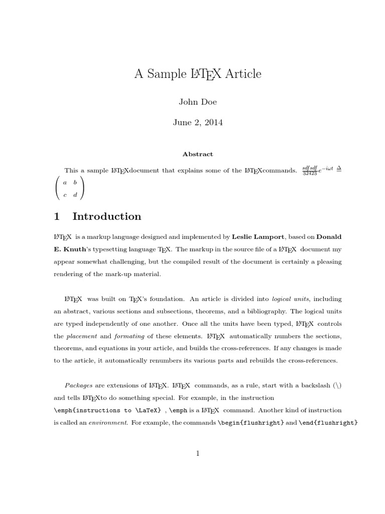 Practic Raw LaTeX Mae | PDF | Markup Language | Notation