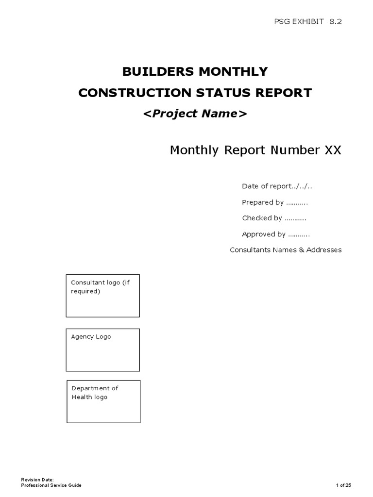 PSG Ex - 8.2PSG Ex - 8.2 - Monthly Report Template - Monthly Report ...