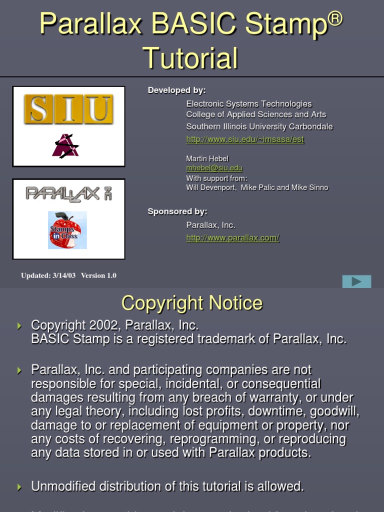 Basic Stamp 2 Tutorial | PDF | Computer Data Storage | Microcontroller