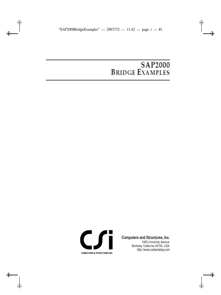 Sap 2000 Bridge Examples | PDF | Bridge | Column
