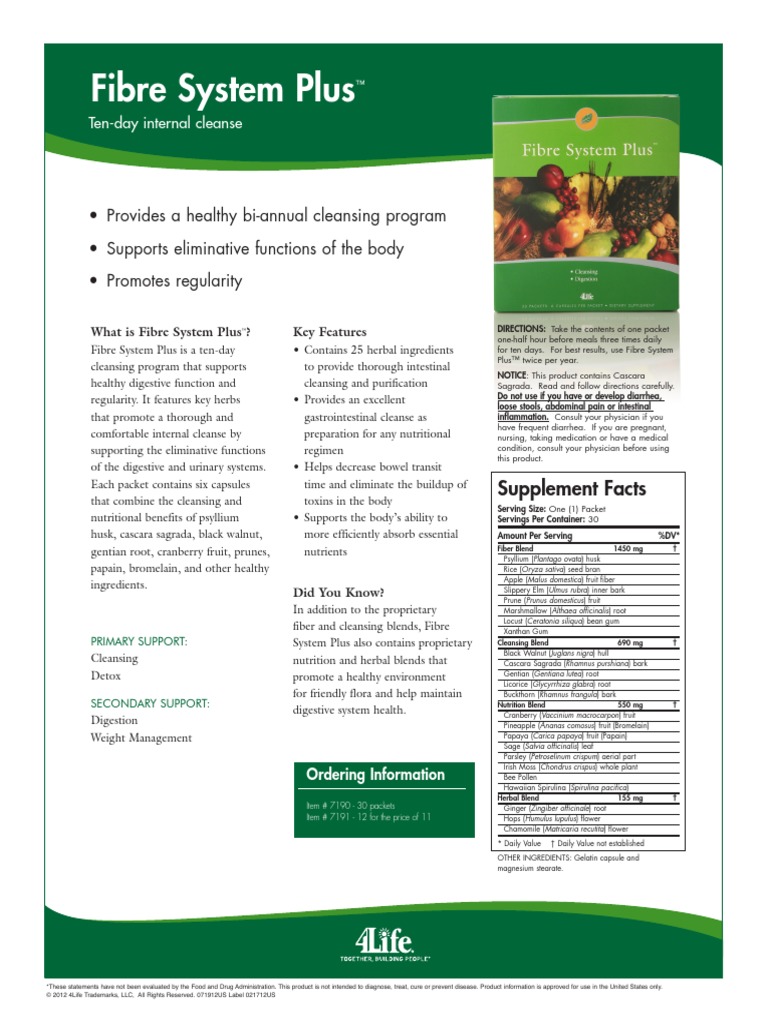 Fibre System Plus | PDF | Dietary Fiber | Diet & Nutrition