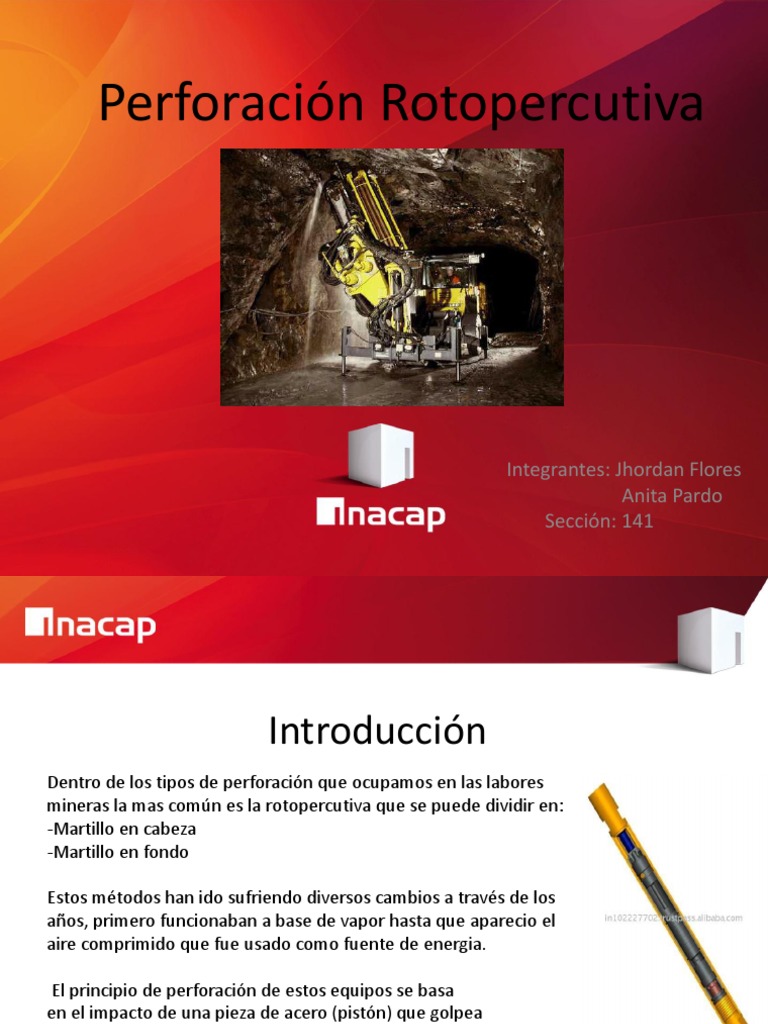 Perforacion Rotopercutiva | PDF | Pistón | Energía y recursos