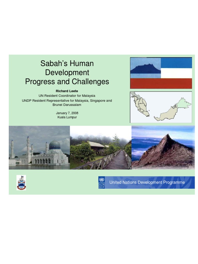 UNDP - Sabah Human Development Statistics | PDF | Malaysia