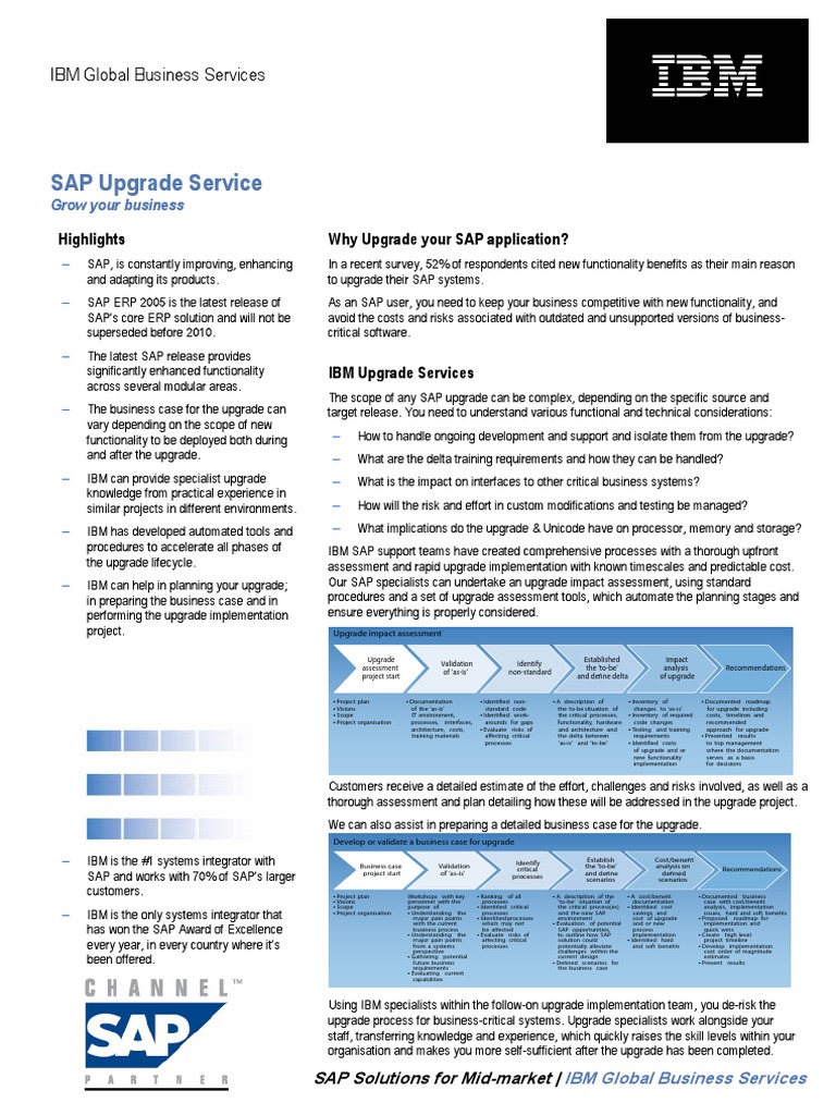 IBM Upgrades - Final | PDF | Sap Se | Business Process