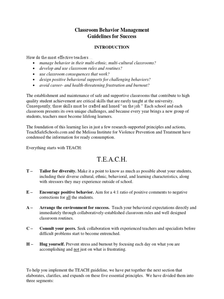 Classroom Management | PDF | Classroom Management | Classroom