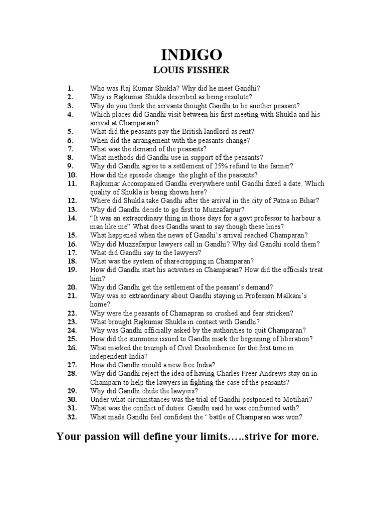 INDIGO | PDF | Mahatma Gandhi | Government