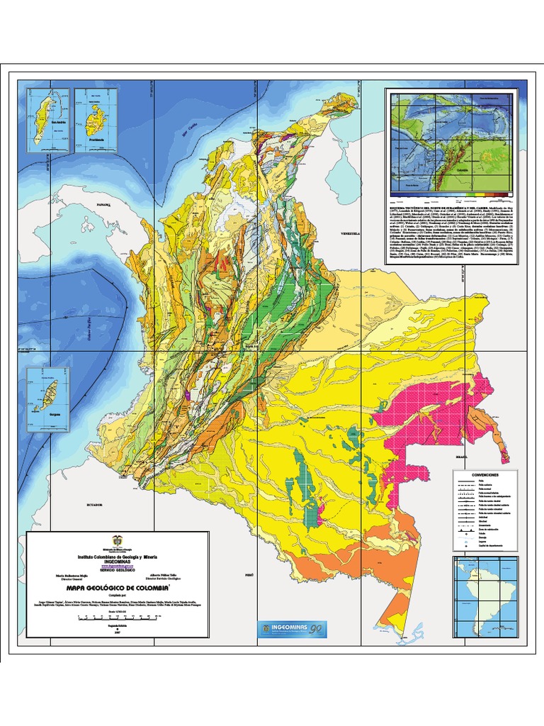 Mapa Geologico de Colombia | Geología estructural | Geología