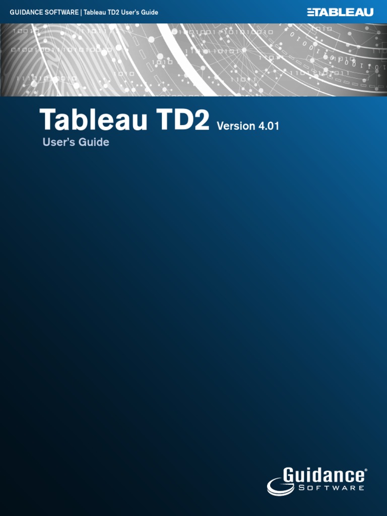 Tableau TD2 Users Guide-1 | PDF | Computer Keyboard | Command Line ...
