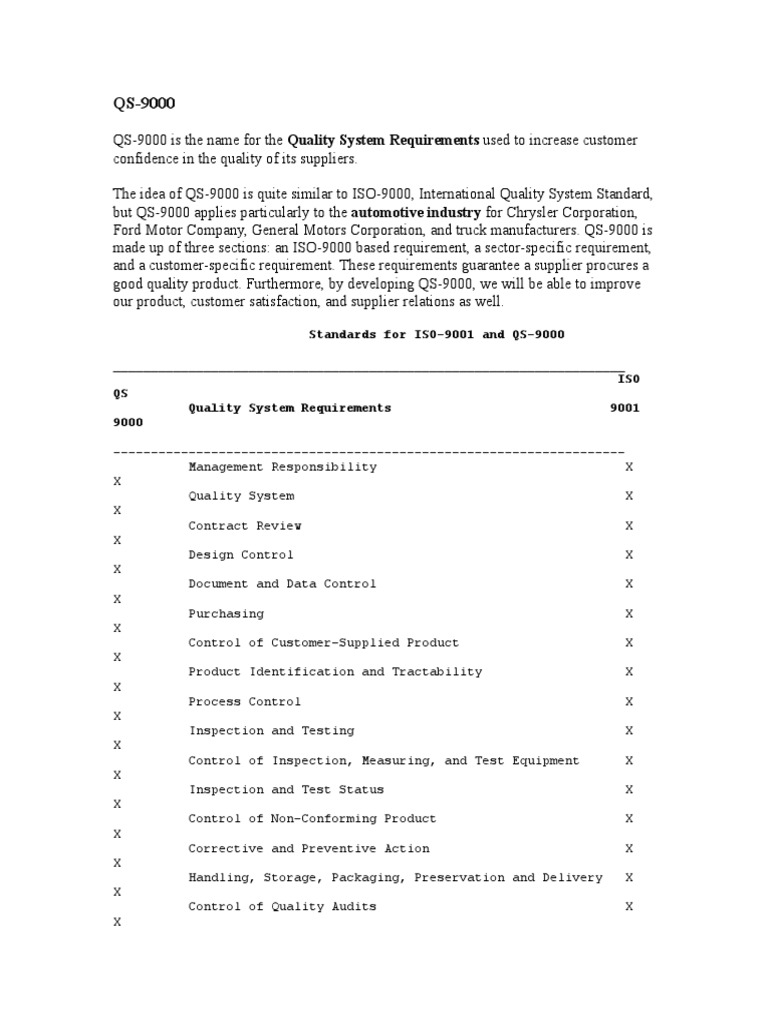 Qs Pdf Quality Management System Iso 9000