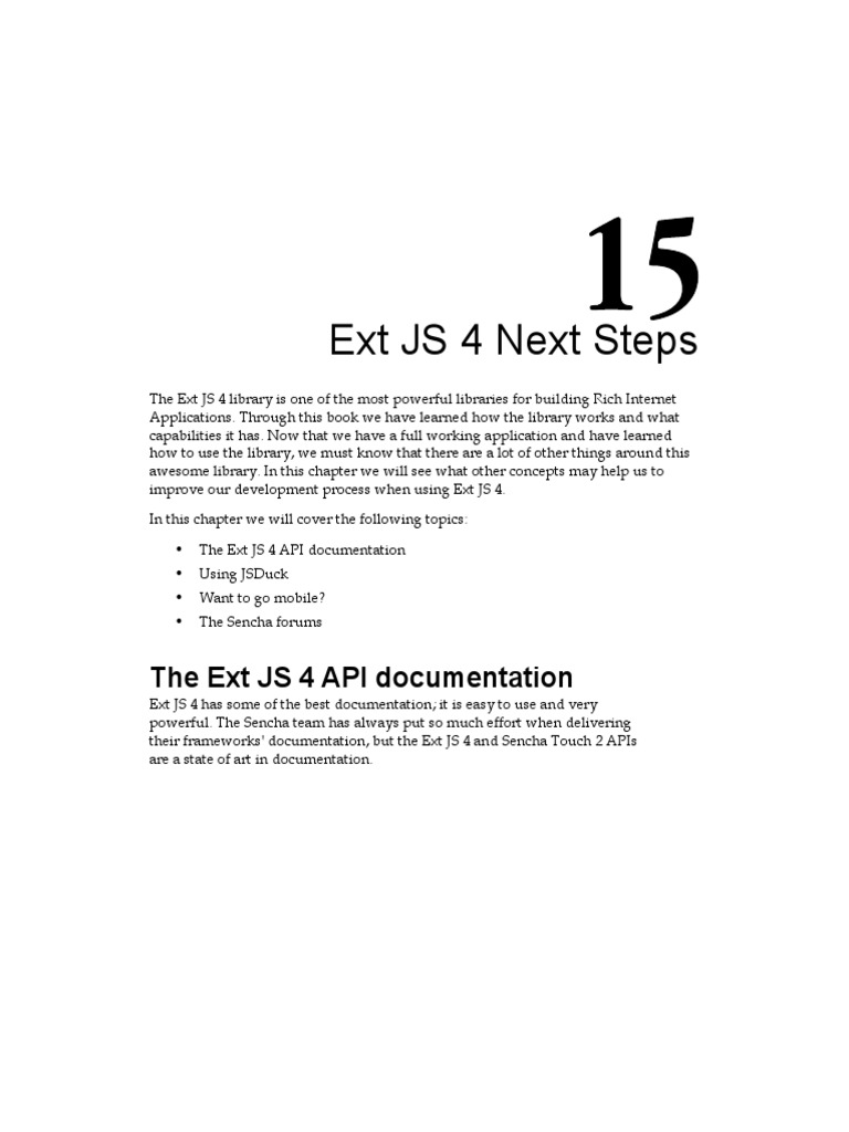 Ext JS 4 Next Steps | PDF | Sencha Touch | Ext Js