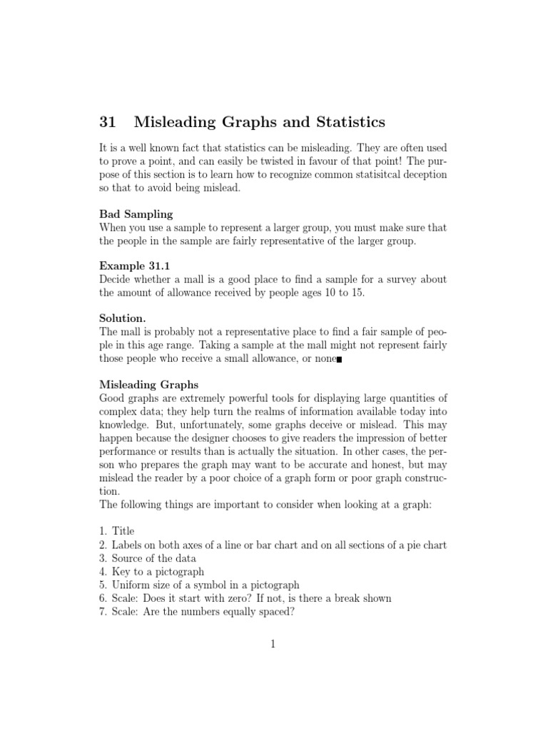Section31 Misleading Graphs and Statistics | PDF