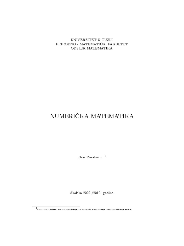 Numericka Matematika | PDF