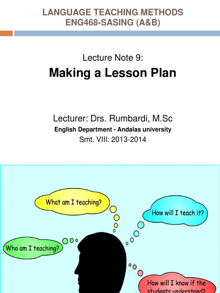 LTM Lecture Note 9 | PDF | Lesson Plan | Question