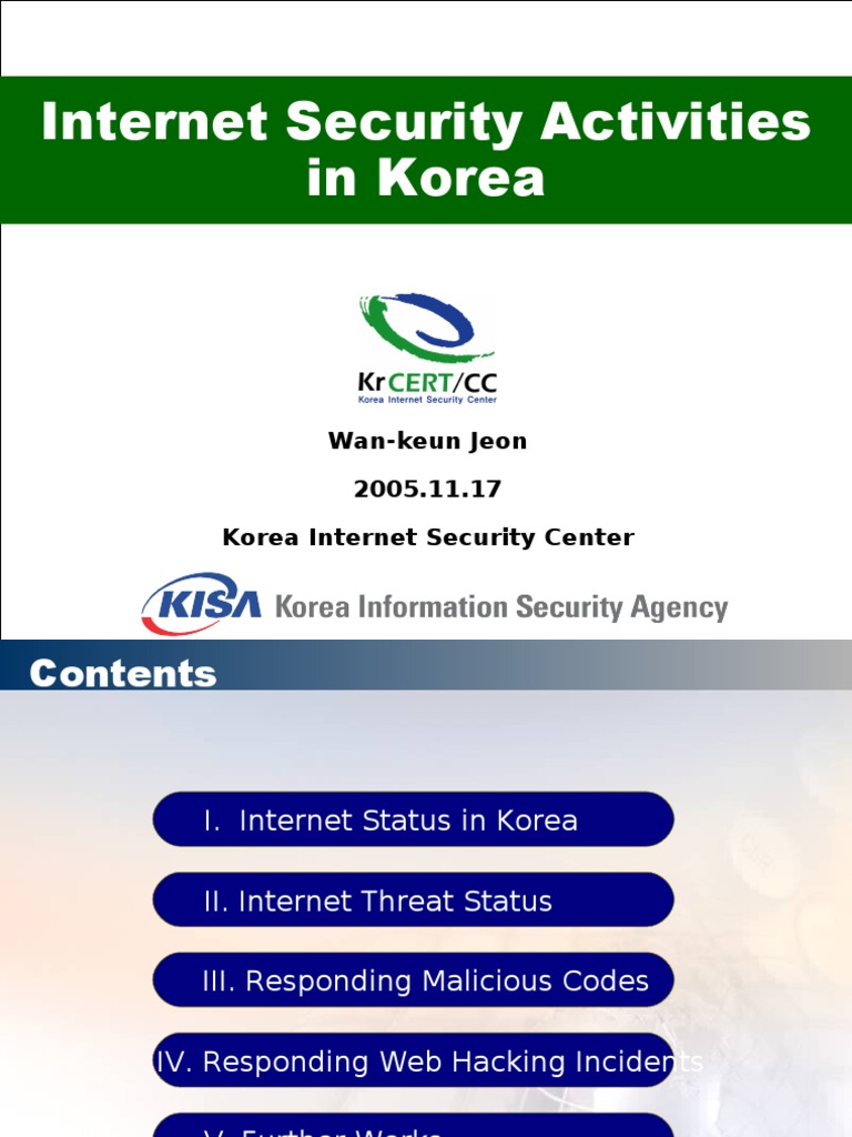 Internet Security Activities in Korea | Download Free PDF | Denial Of ...