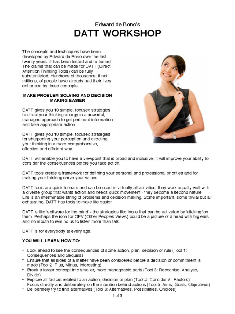 Direct Attention Thinking Tools | Download Free PDF | Decision Making ...