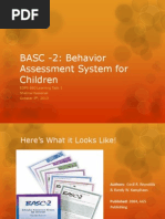 Bas3 Sample Parent Report School Age | PDF | Autism Spectrum | Cognition