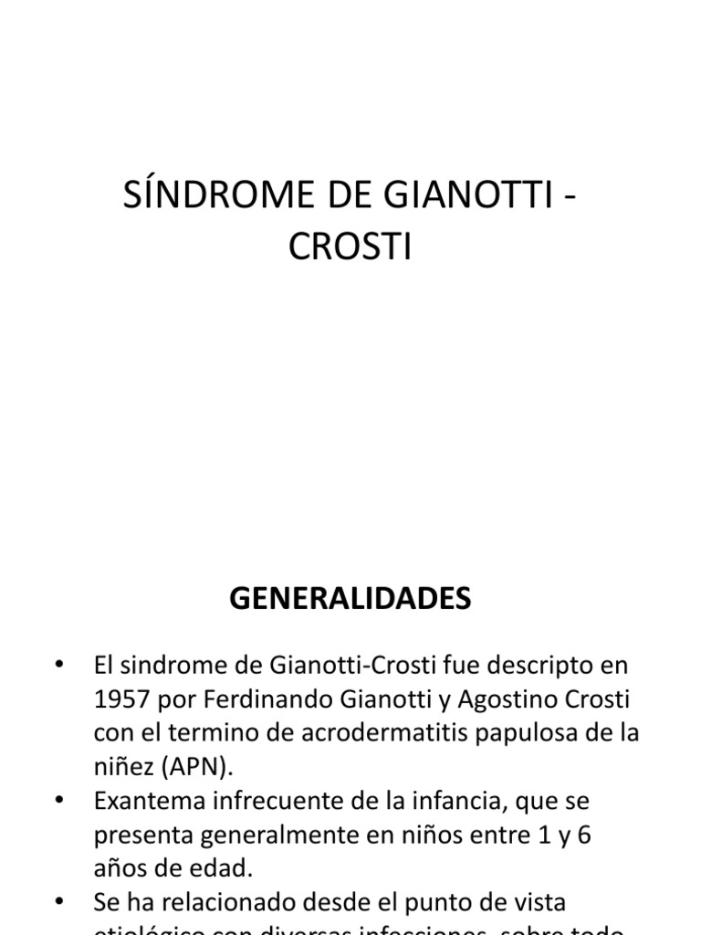Exantema Infantil: Gianotti-Crosti | PDF | Virus | Hepatitis