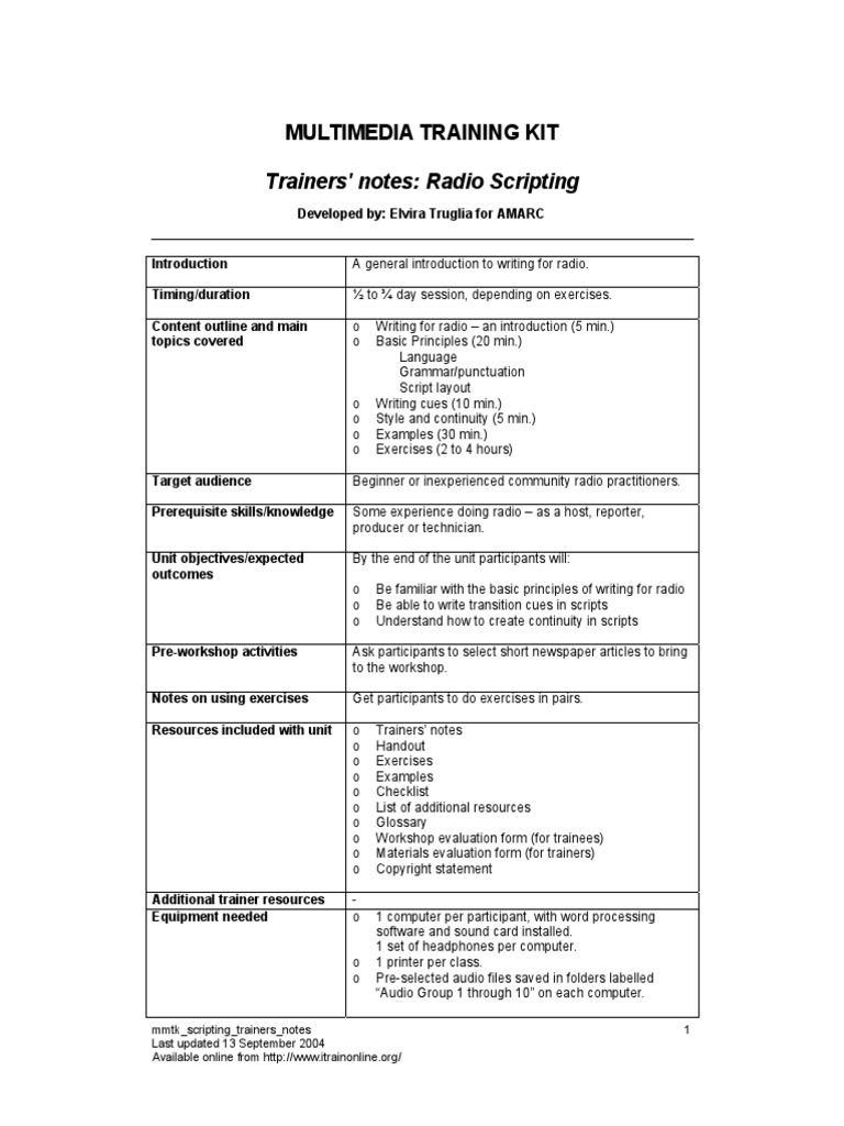 Radio Scripting | PDF | Farc | Screenplay
