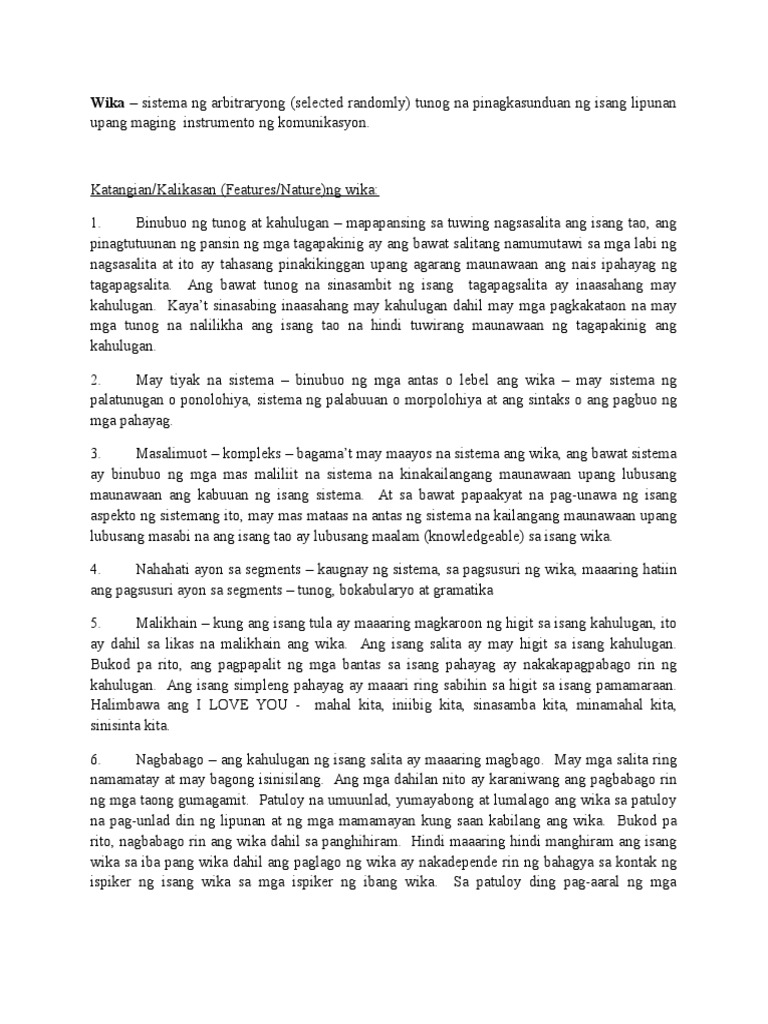 Filipino 101 | PDF