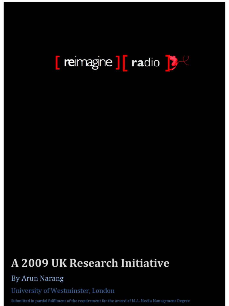 Reimagine Radio 2009 - The Complete Report | PDF | Mass Media | Radio