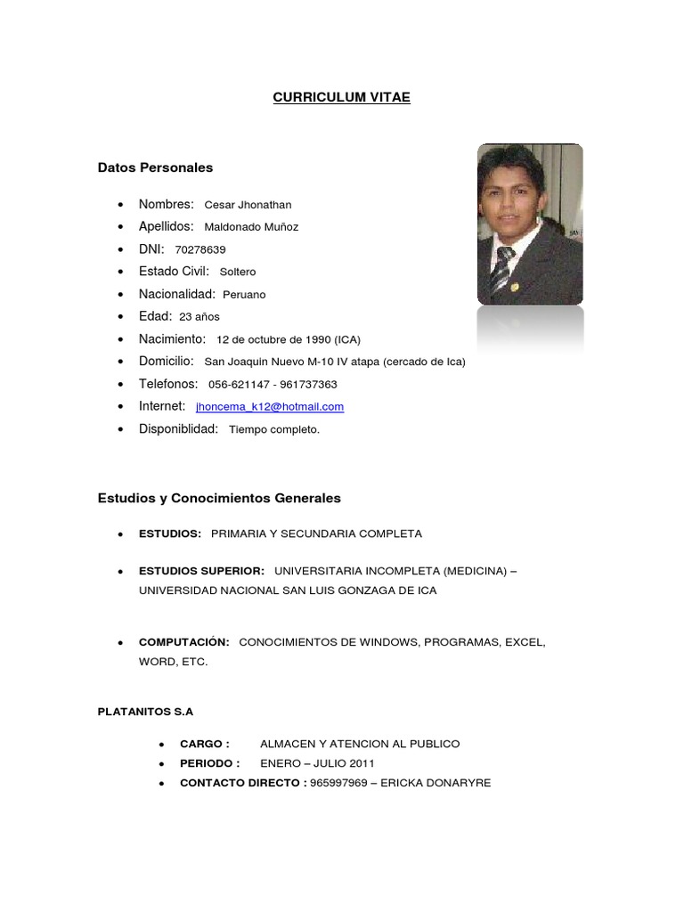 Curriculum Vitae 2014 | PDF