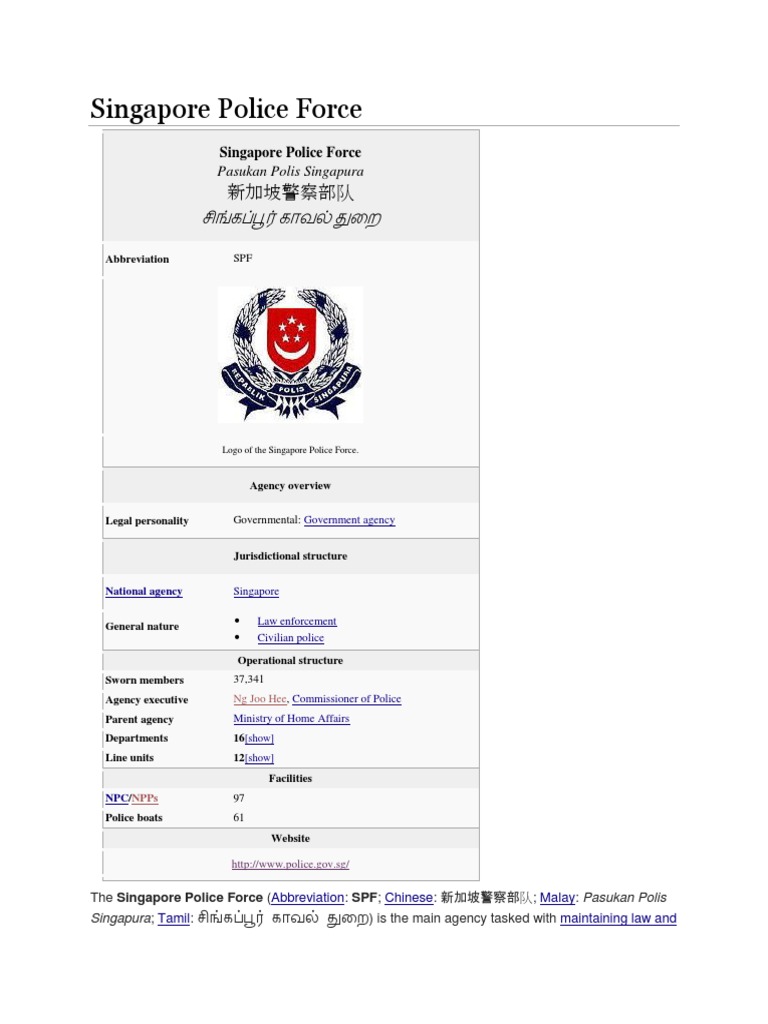 Singapore Police Force | Law Enforcement | Crime & Justice