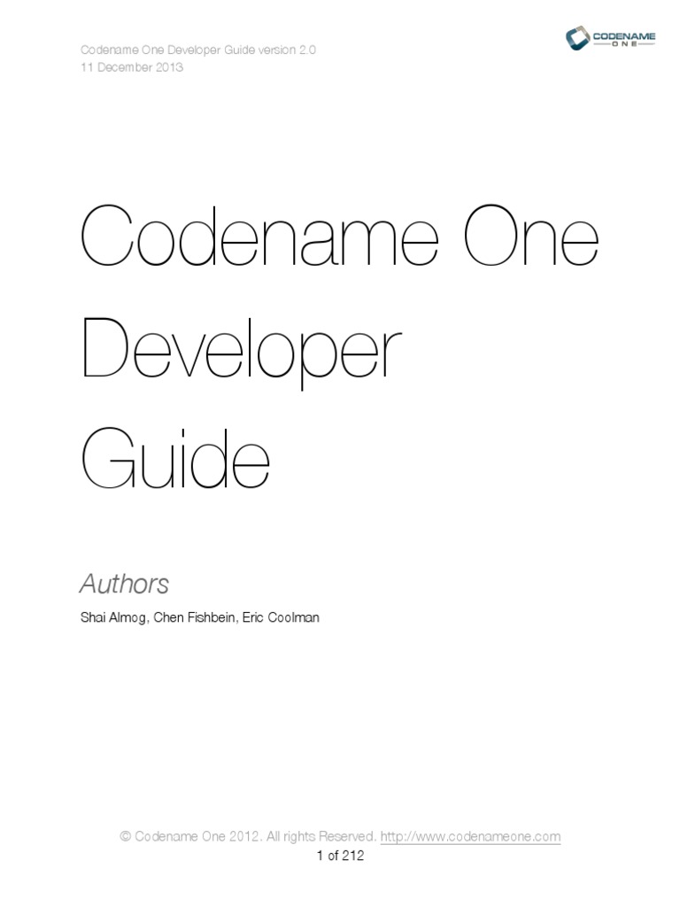 Codename One Developers Guide | PDF | Net Beans | Applications & Software