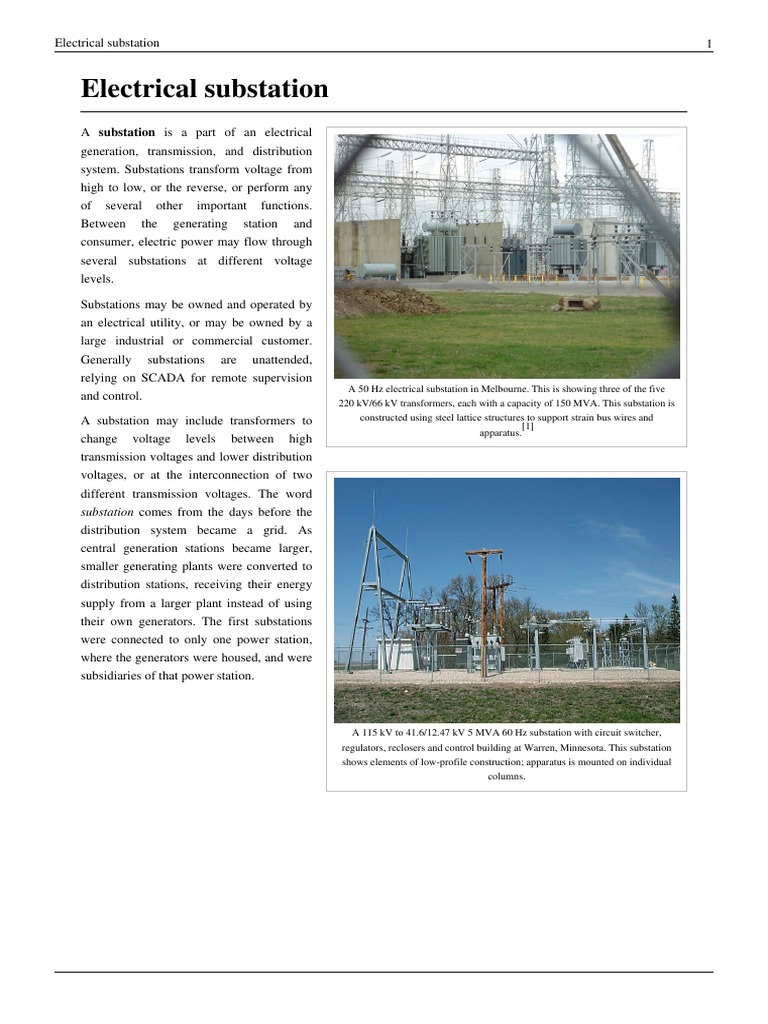 Electrical Substation | PDF | Electrical Substation | Electric Power ...