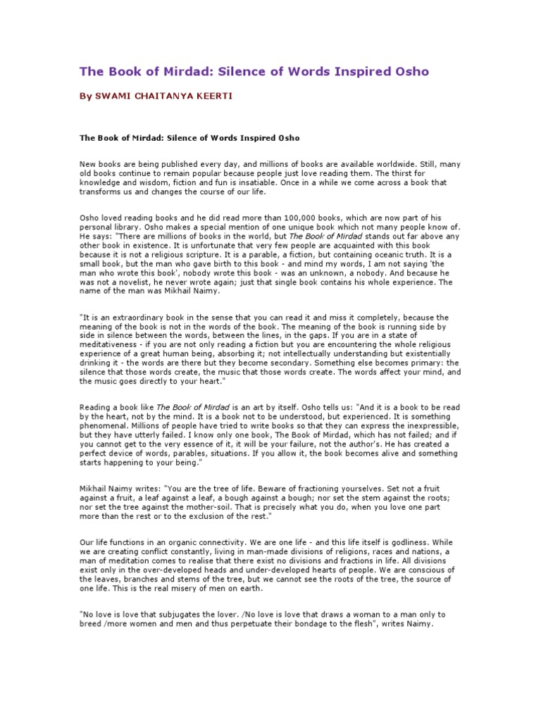 The Book of Mirdad | Download Free PDF | Rajneesh | Religious Behaviour ...