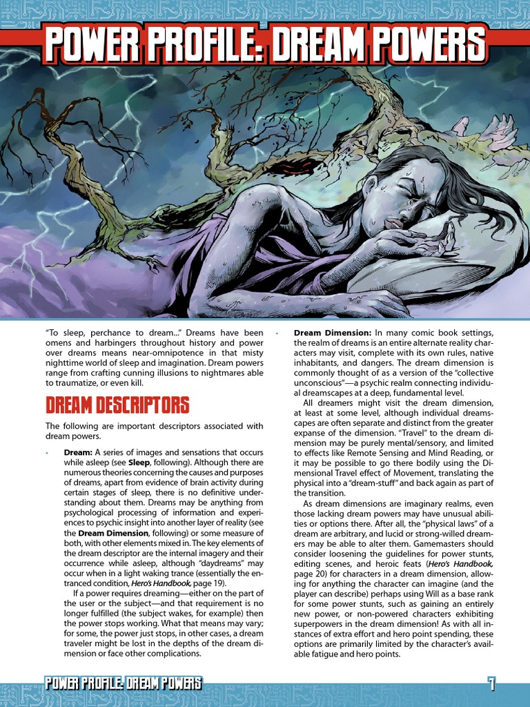 Power Profile - Dream Powers | PDF | Dream | Nightmare