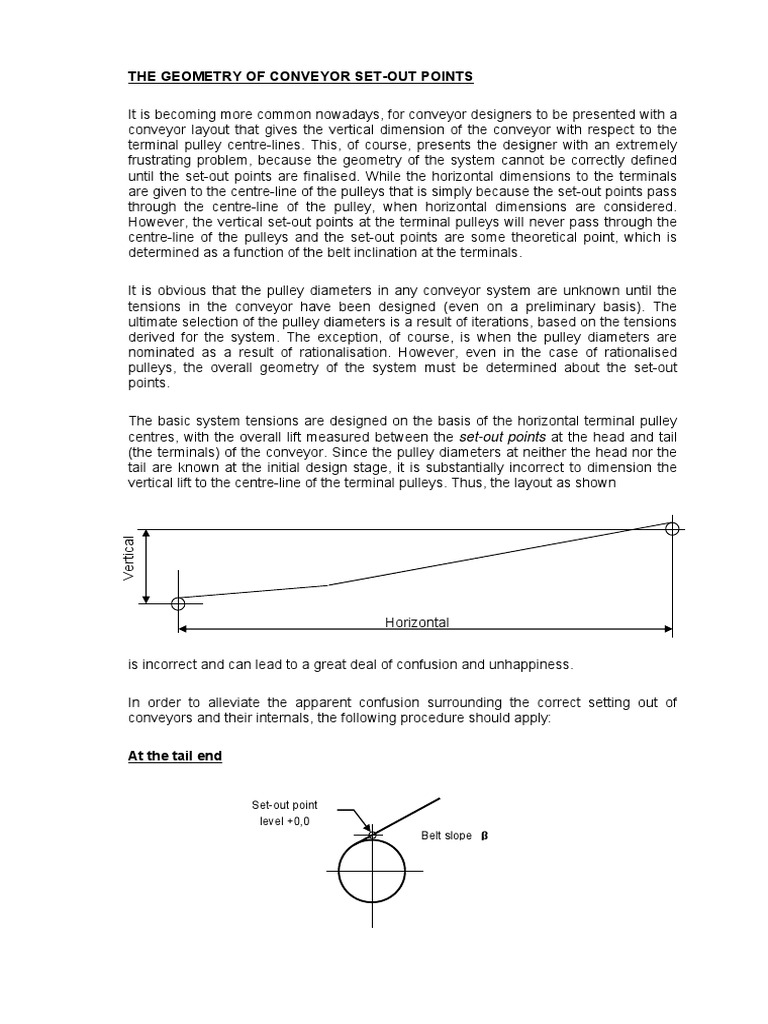Set-Out Points On Conveyors | PDF | Belt (Mechanical) | Space