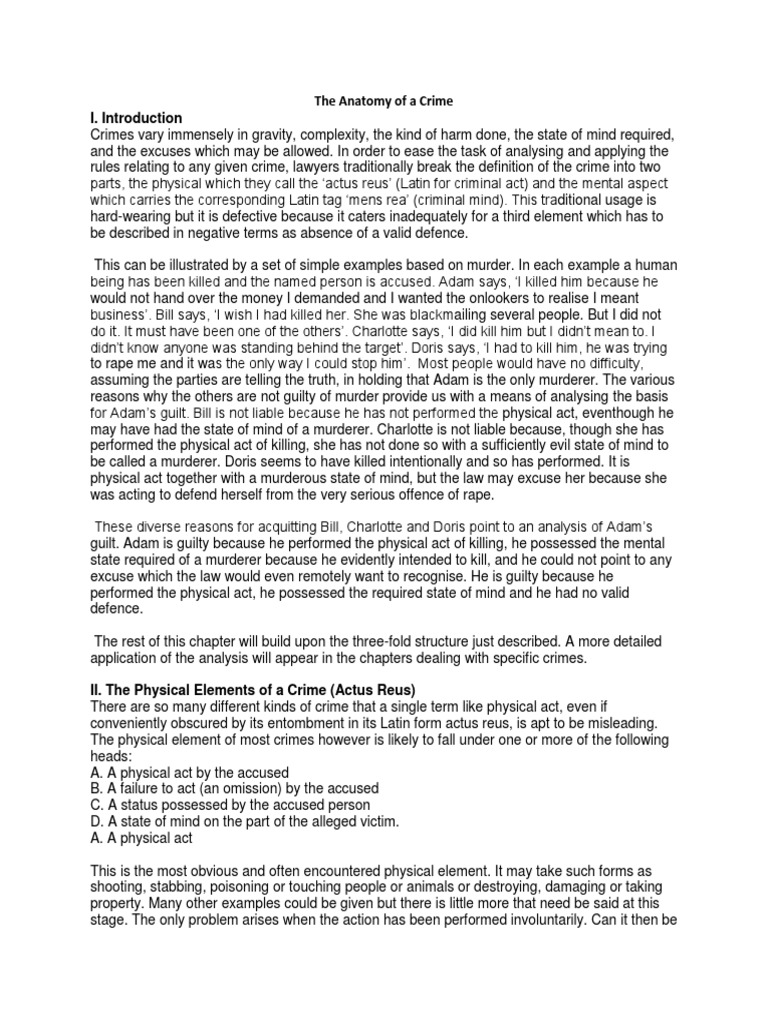 Anatomy of Crime | PDF | Recklessness (Law) | Crime & Violence