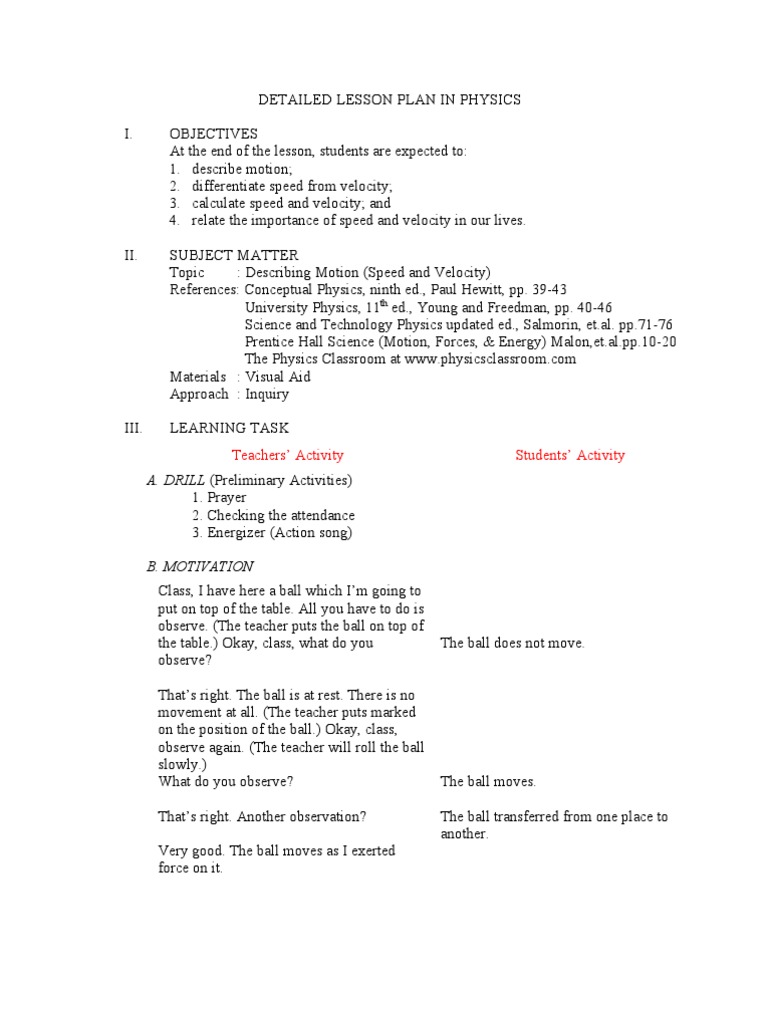 A. DRILL (Preliminary Activities) : Teachers' Activity Students ...