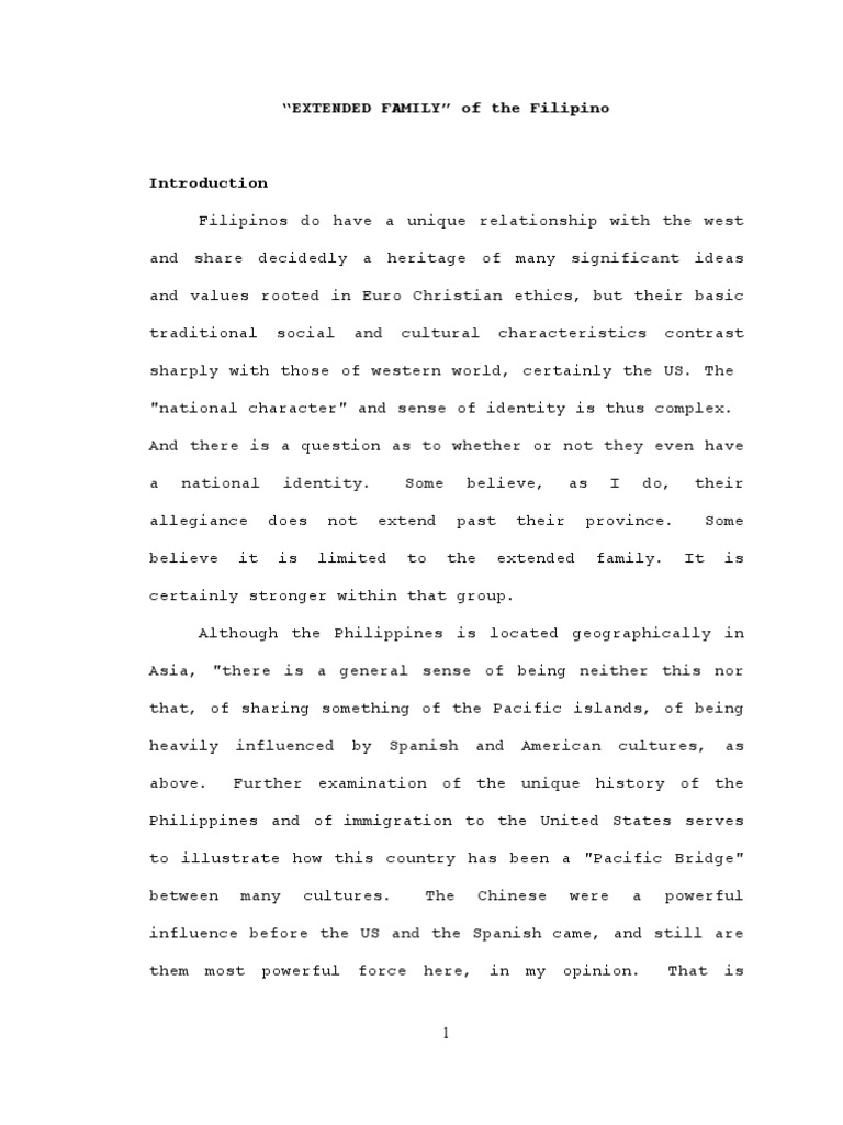 "EXTENDED FAMILY" of The Filipino | PDF | Godparent | Family