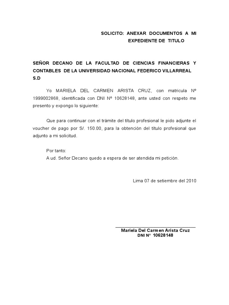 Solicitud de Anexar Documentos a Expediente | PDF