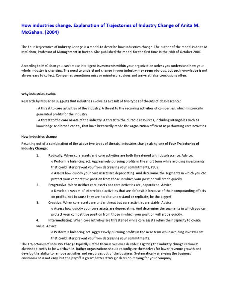 How Industries Change | PDF | Business | Economies