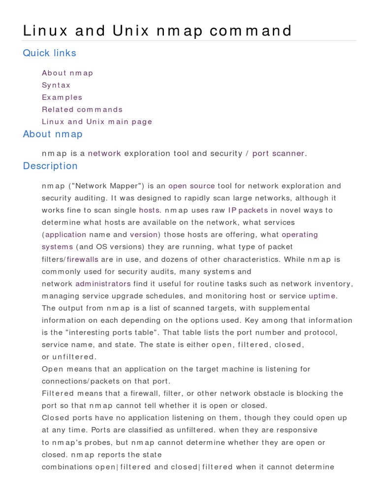 NMAP | PDF | Transmission Control Protocol | Firewall (Computing)