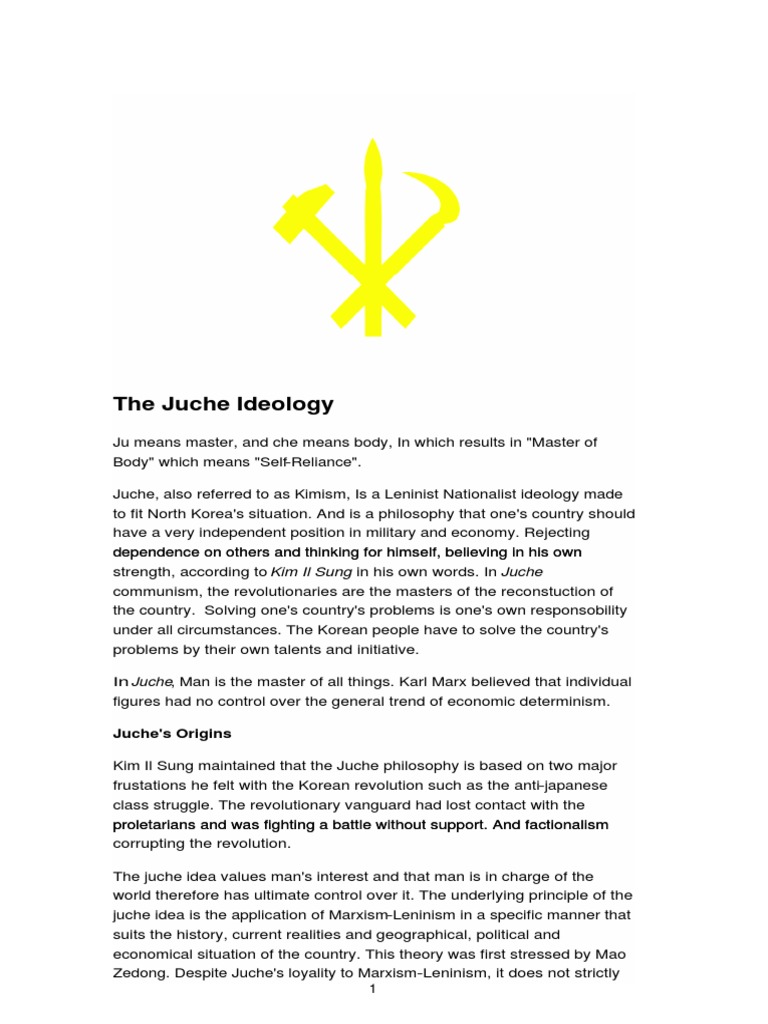 The Juche Ideology | Movements | Political Spectrum